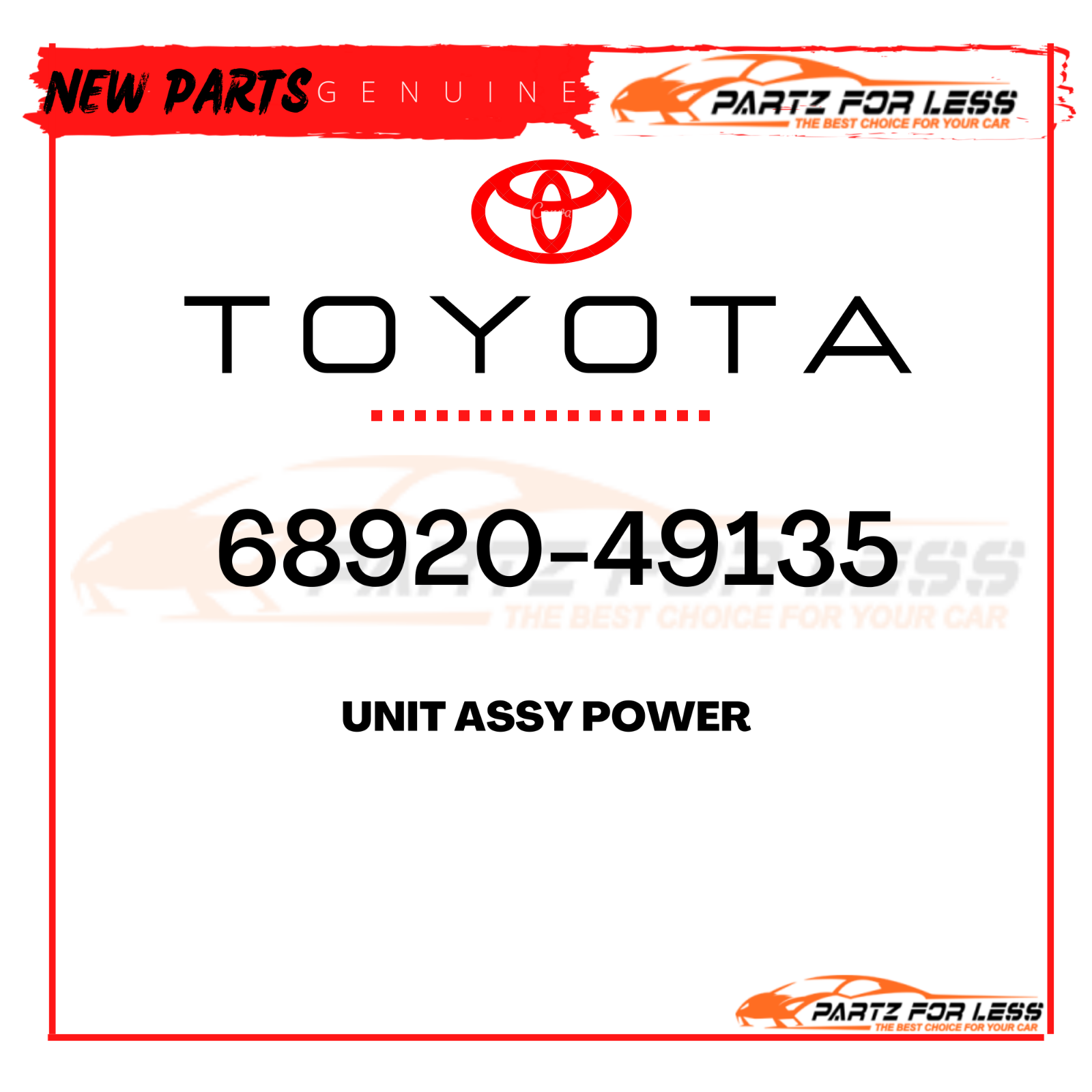 68920-49135 TOYOTA GENUINE 2017-2018 Rav4 UNIT ASSY POWER BACK DOOR, LH ...