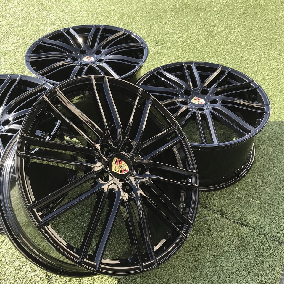 21 PORSCHE PANAMERA RIMS GENUINE FACTORY WHEELS BLACK 2022 OEM PERFECT ...