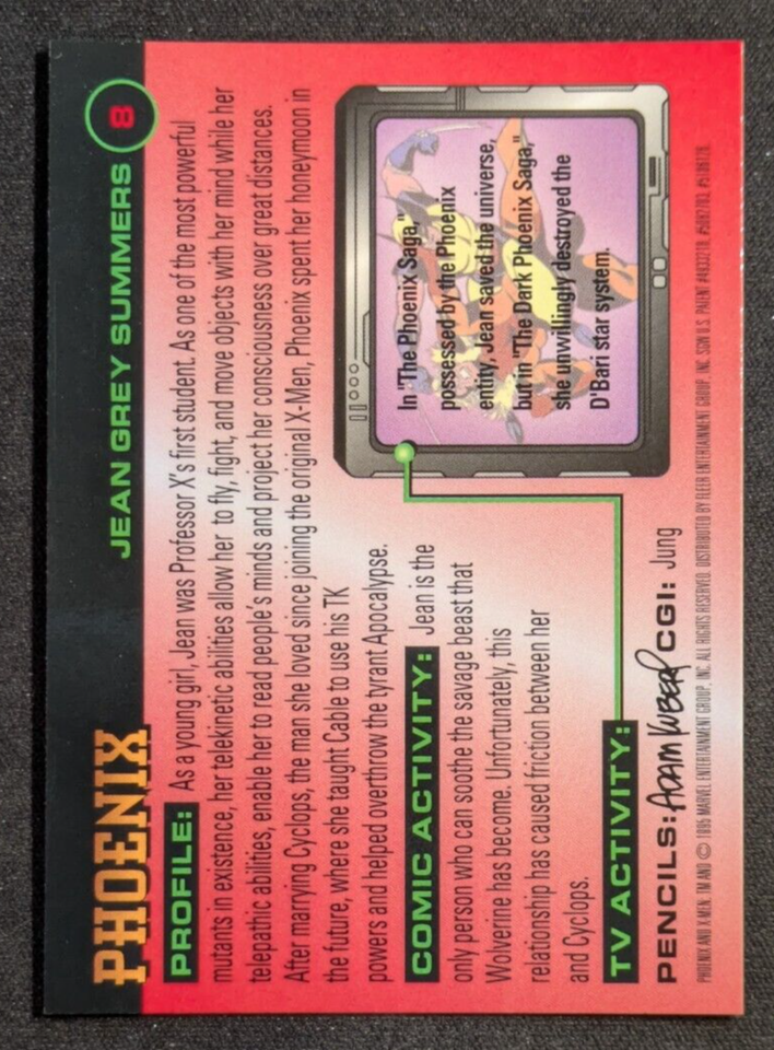 1995 FLEER ULTRA X-MEN CHROMIUM PHOENIX adam Kubert GOLD SIGNATURE CARD ...