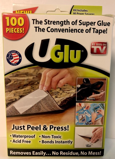 as Seen on TV No Residue UGLU Adhesive Super Glue Tape 100 Strip ...
