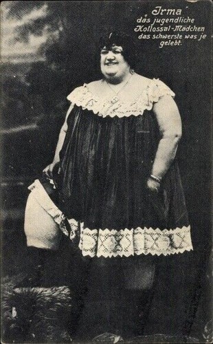 RPPC FAT LADY Carnival Circus show real photo studio postcard 1910s | eBay