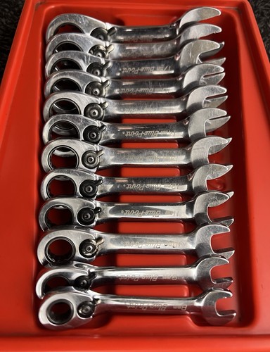 Blue-point 12pc 8 - 19mm Metric Stubby Reverse Ratcheting Spanner Set ...