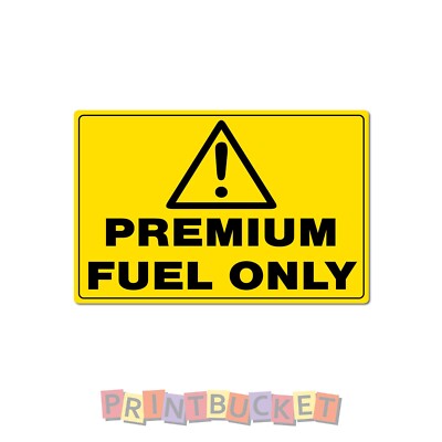 Premium Fuel Only Sticker 150mm x 100mm quality water & fade proof ...