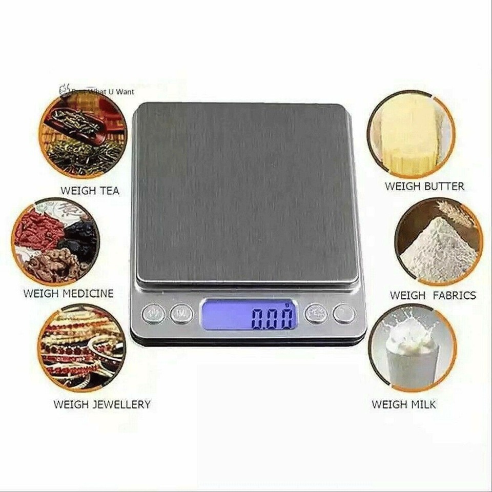 Digital Weight Scale Kitchen Jewelry Gold Grain Food MiniSize Gram ...