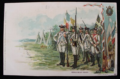 1898 Revolutionary War French Relief Troops 5.5" x 3.5" Postcard | eBay