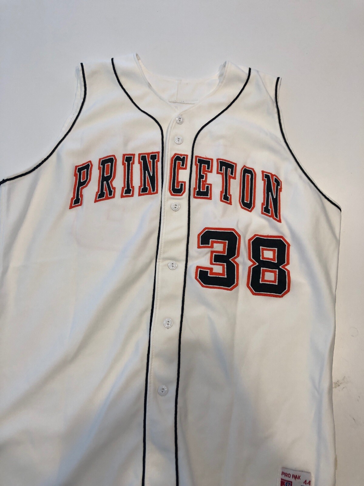 Game Worn Used Princeton Tigers Speedline Baseball Jersey Size 44 #38 ...