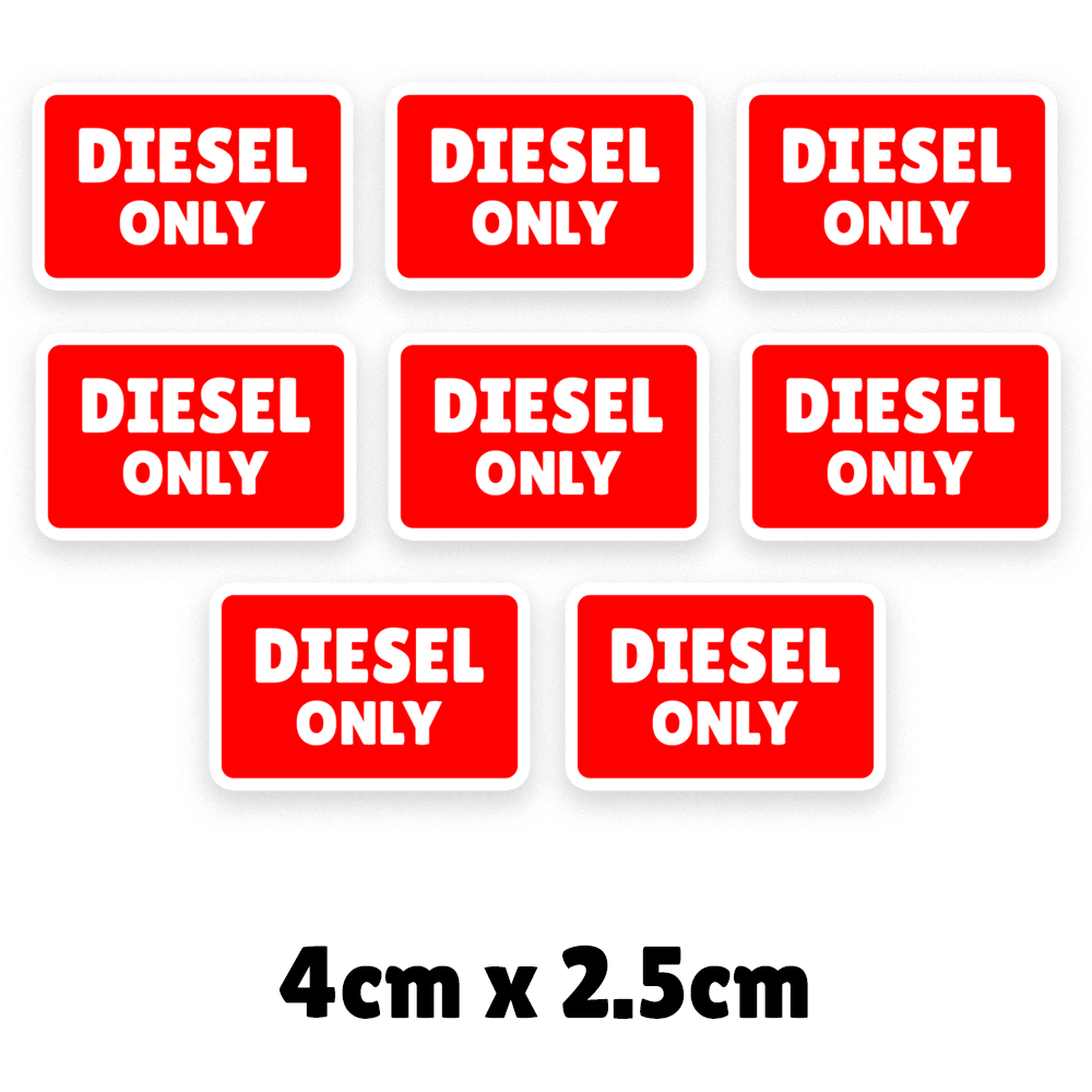 8 x Diesel Only Petrol Fuel Decal Car Sticker | eBay Australia
