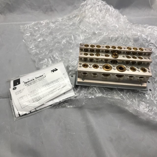 GE Spectra Panel Board Neutral Ground Load Bar Lugs 400 Amp Cat AEGCU47 ...