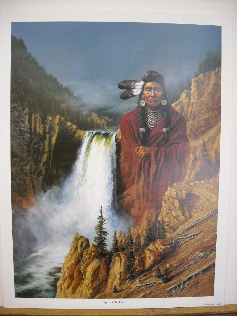 Hermon Adams Spirit of the Land Indian LE Art Print SALE | eBay