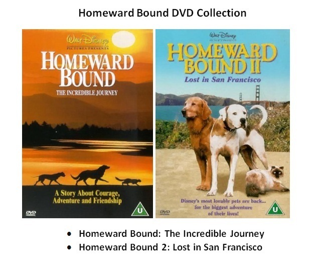 HOMEWARD BOUND DOUBLE PACK DVD PART 1 and 2 Movie Film New Home ward ...