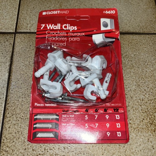 ClosetMaid Wall Clips For Drywall Anchors 76610 White Pack of 7 Model ...