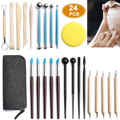 25pcs Set Pottery Clay Tools Ceramic Sculpting Carving Modeling Tools ...