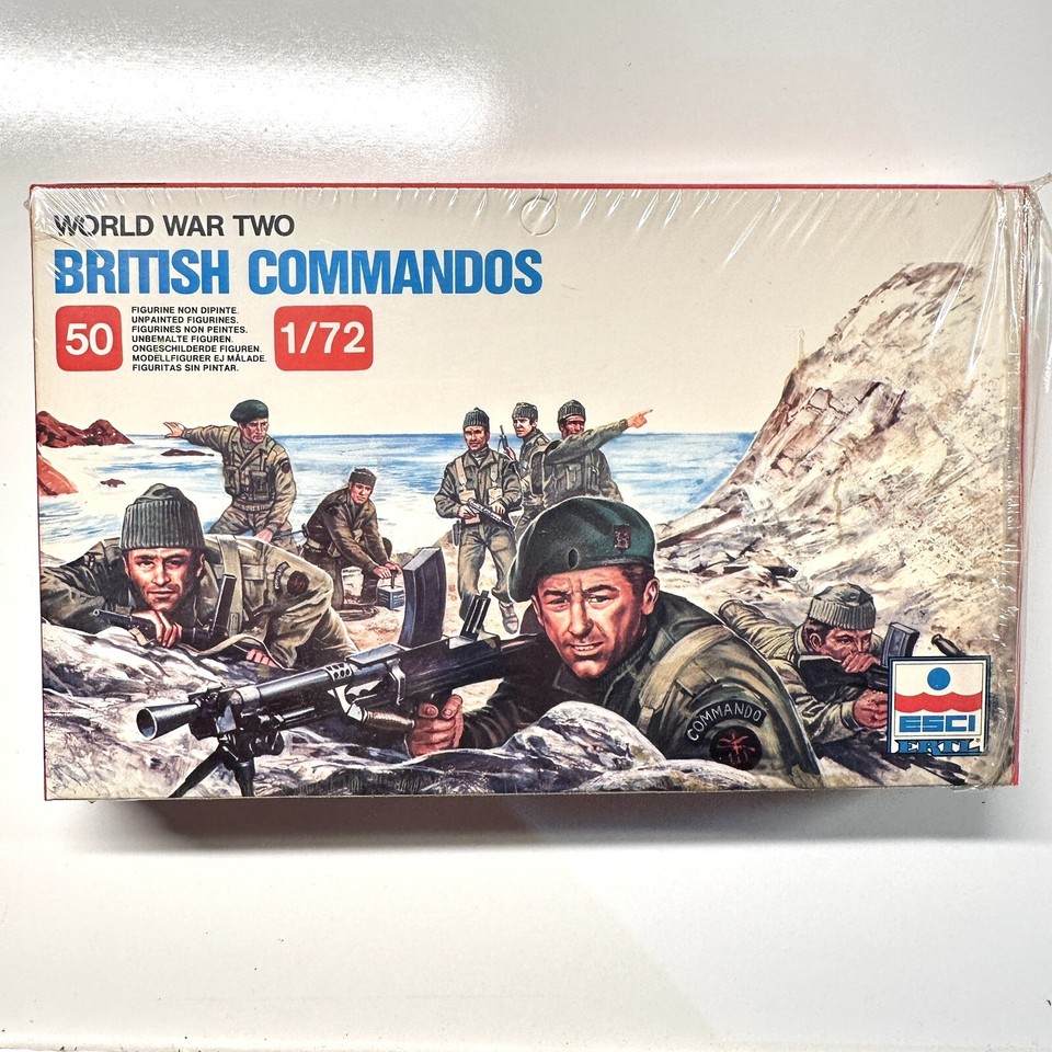 1/72 Scale WW2 British Commandos Toy Soldiers Lot Military HO Scale ...