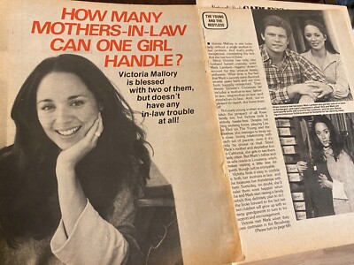 Victoria Mallory, Young and the Restless, Three Page Vintage Clipping ...