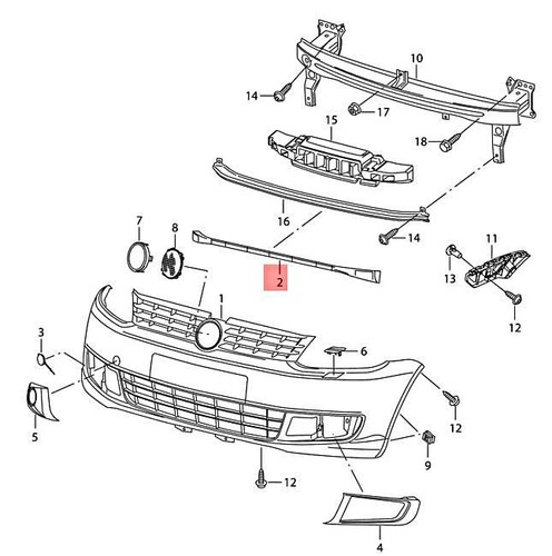 Genuine Foam Filler Piece VW Caddy 2K5805083 | eBay