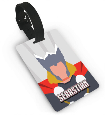 Personalised Thor Design Luggage Tag Any Name Printed Tag Kids ...