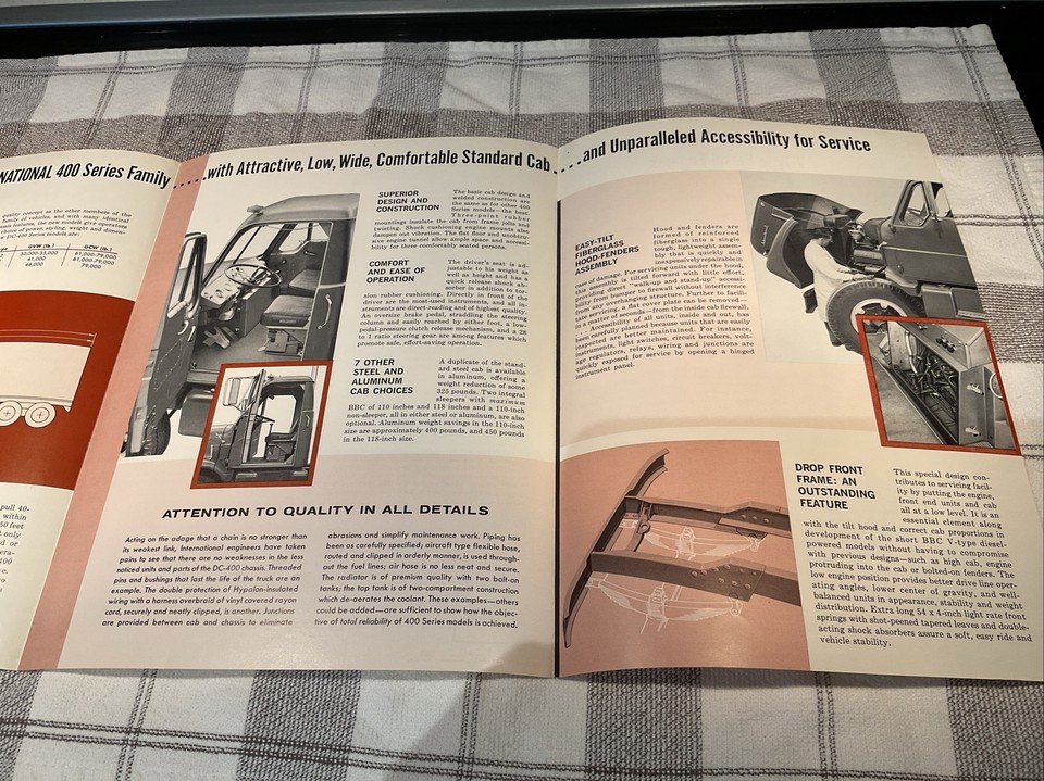 INTERNATIONAL IH DC-400 BBC DIESEL V8 V6 TRUCKS BROCHURE ORIGINAL 1962 ...