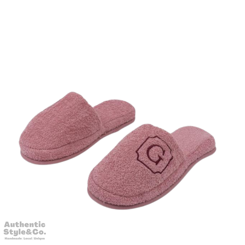 Unisex Personalized Terry Cloth Slippers, Women's Slippers, Monogrammed ...