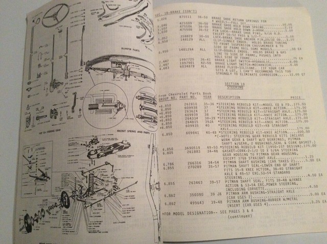 Vintage Chevrolet parts catalogs | eBay