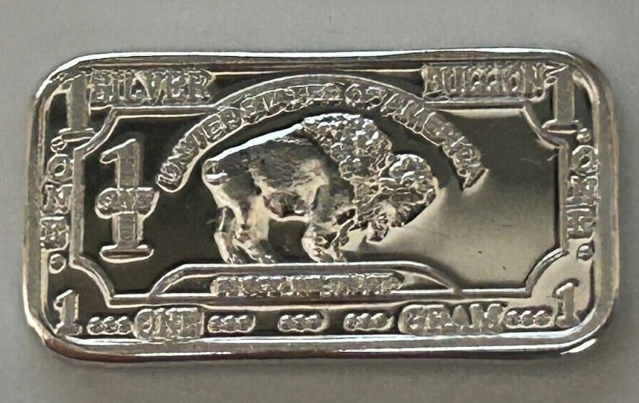 1 GRAM .999 PURE SILVER BUFFALO SILVER BARR. | eBay UK