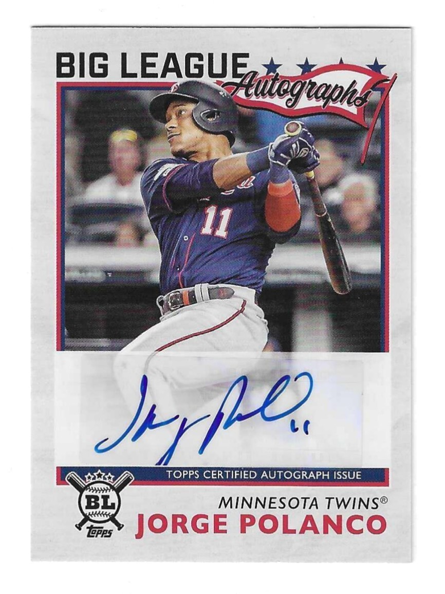 2020 Topps Big League Jorge Polanco Autograph #BLA‑JP – Minnesota Twins ...