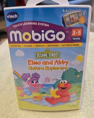 Vtech MobiGo Touch Learning System Sesame Street Elmo & Abby Nature ...
