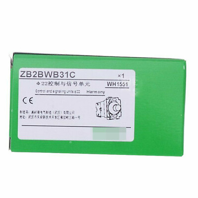 1pc new Schneider ZB2BWB31C contact base with green LED 1NO 24V Fast ...