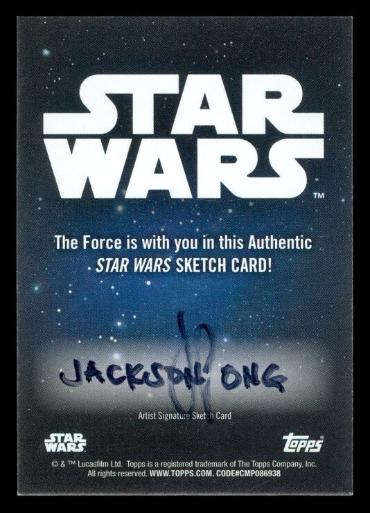 2024 TOPPS CHROME STAR WARS SENATOR GANI RIDULI JACKSON ONG SKETCH CARD ...