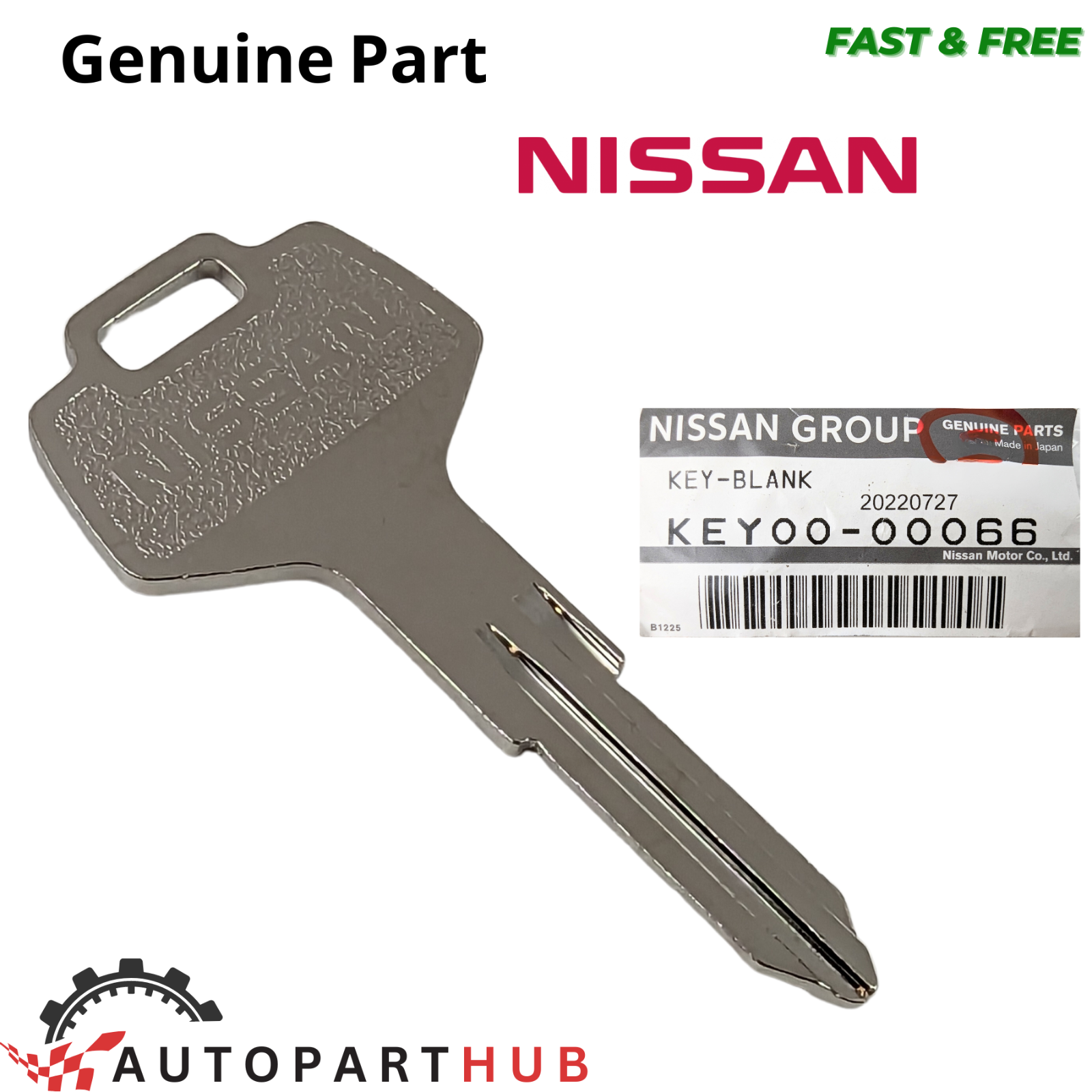 GENUINE NEW NISSAN BLANK METAL MASTER SPARE KEY UNCUT KEY00-00066 ...