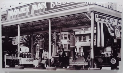 Violet Ray Gas and Oil Auto Black/White Photograph on Metal Sign | eBay