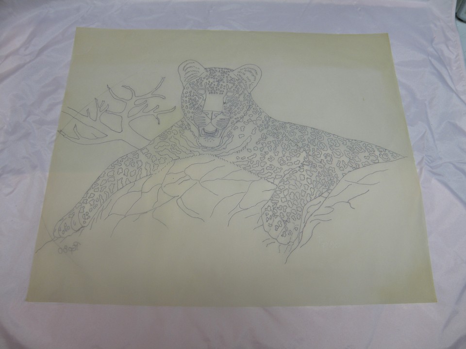 WOOD CARVING PATTERN 17"X14" CHIP RELIEF BURNING LEOPARD | eBay