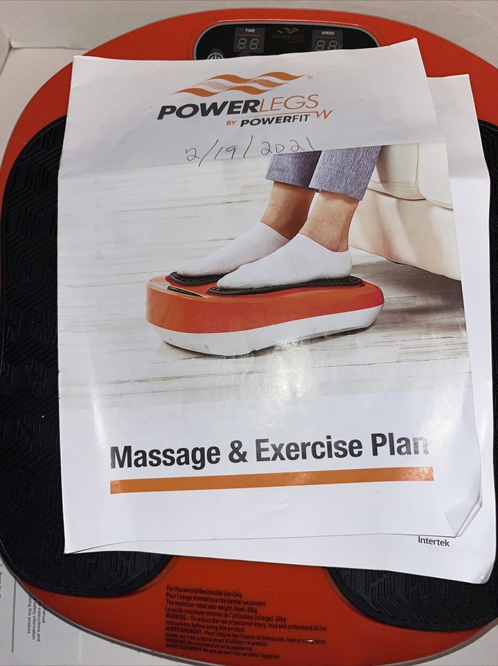 Power Legs by Power Fit Model PL-1911 Vibration Foot Calf Massager w ...