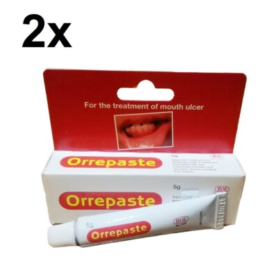 2x ORREPASTE Mouth Ulcer Gel Treatment 5g Relief Oral Inflammatory Free ...