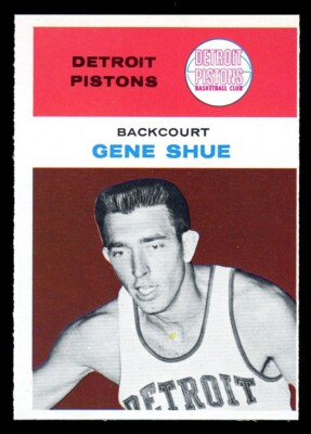 1961-62 Fleer Basketball NBA #41 Gene Shue EX-NM Detroit Pistons Card ...