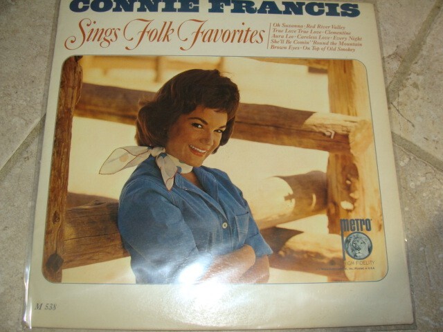VINYL RECORD LP CONNIE FRANCIS SINGS FOLK FAVORITES #3 METRO RECORDS M ...