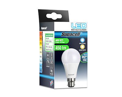 SUPACELL LED A60 GLS CLASSIC B22, E27 (5W = 40W) X 12 Multipack | eBay UK
