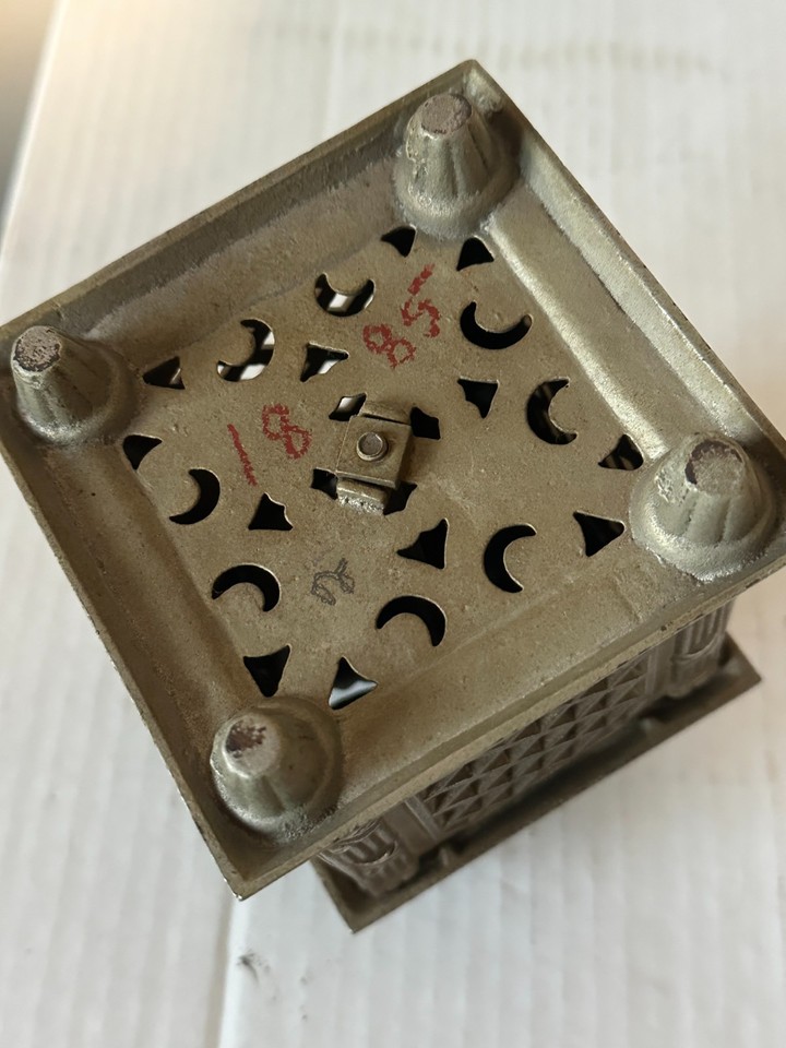 Original Metal Cast Iron Mini Combination Castle Safe Bank Dates To ...