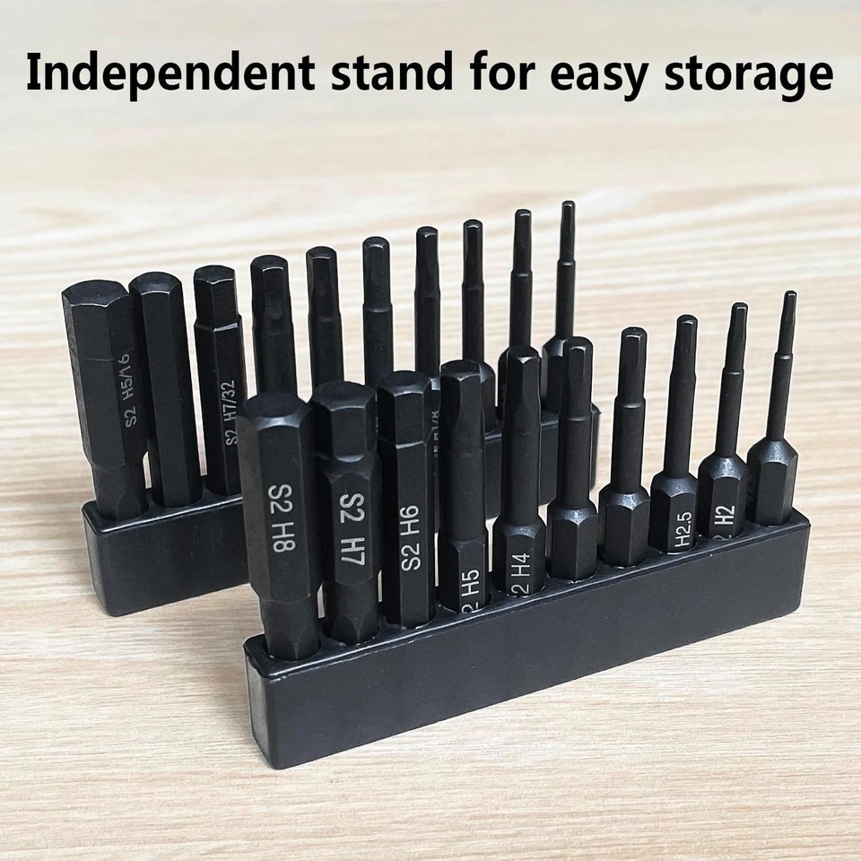Hex Head Allen Wrench Drill Bit Set (10pc Metric & 10pc SAE ...
