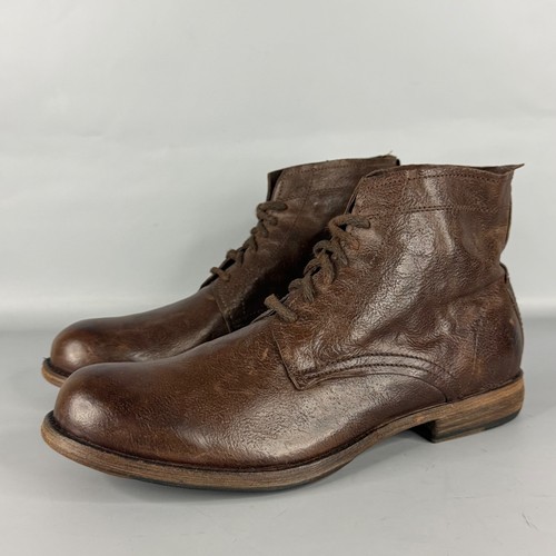 FRYE Men’s Brown Distressed Leather Combat Boots 10.5 D Vintage Style ...