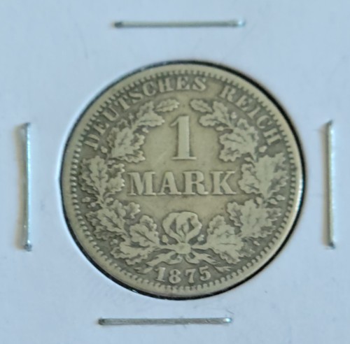 1875 A Germany 1 Mark Silver Coin German Empire XF/AU | eBay