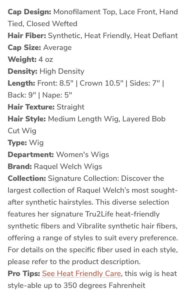 Raquel Welch Untold Story RL8/12SS Shaded Iced Mocha Hand Tied Avg | eBay