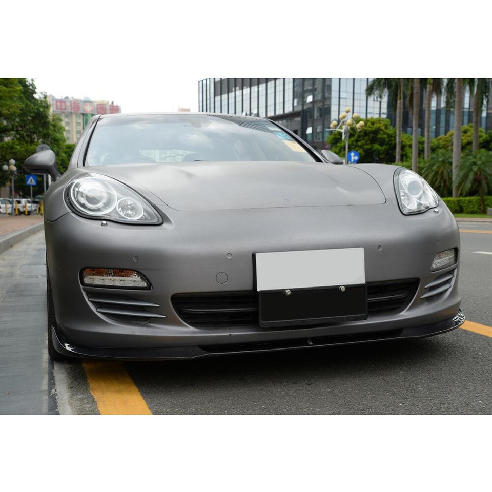 For Porsche Panamera 2010-13 Real Carbon Fiber Front Bumper Lip Spoiler ...