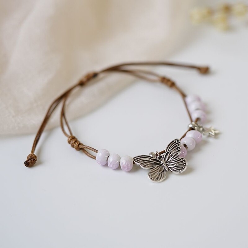 Butterfly Star Ceramic Bead Wrist Chain Bracelet Relationship ...