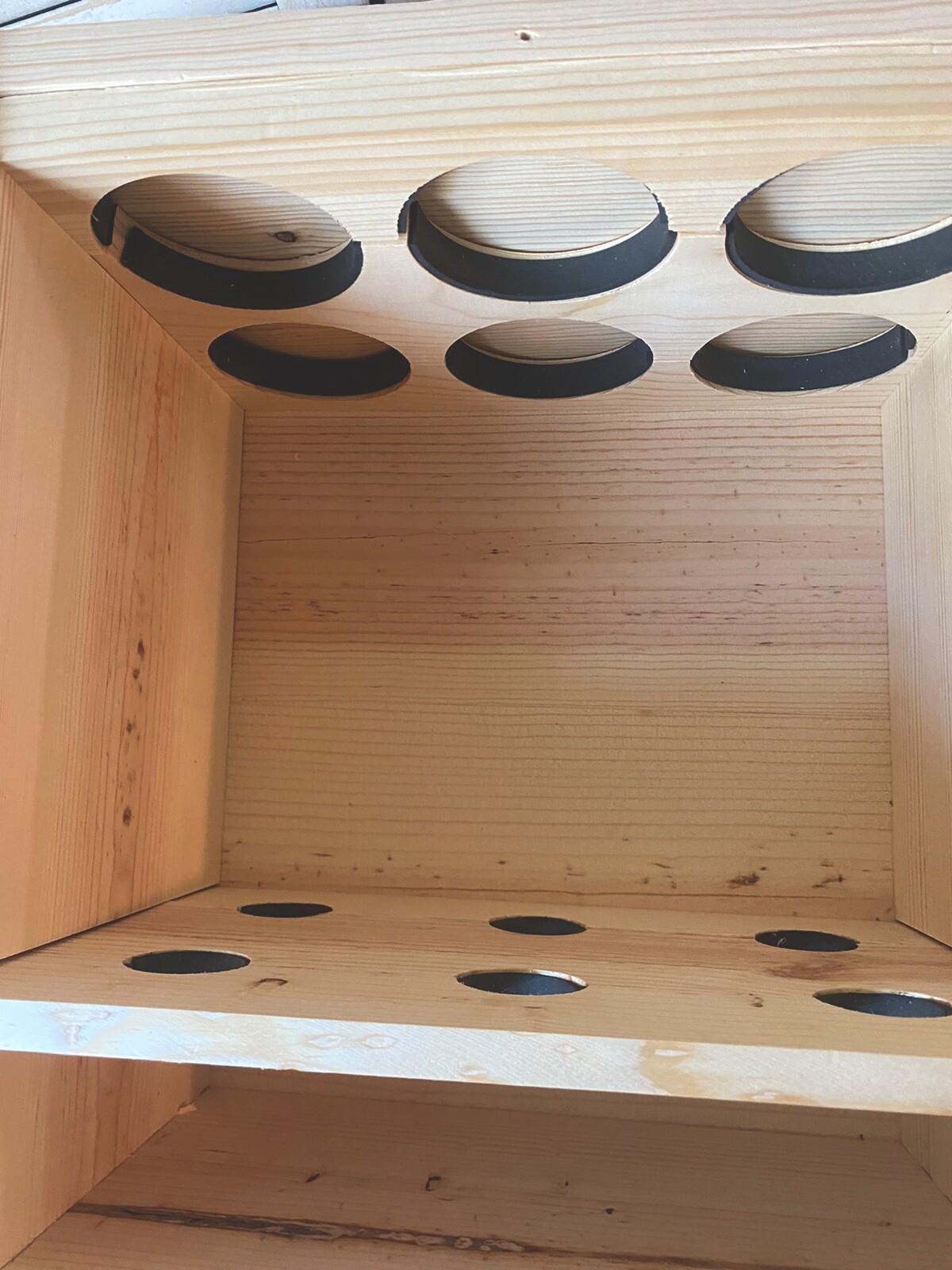 Schrader Dragon empty wine box. 6 Bottles. Large Wood Box Added Knob ...