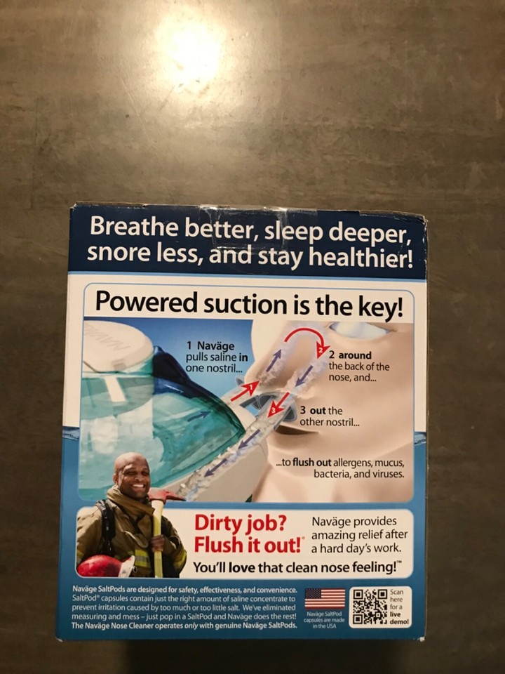 NAVAGE Nasal Care Saline Irrigation SYSTEM NOSE CLEANER new SEALED SDG2 ...