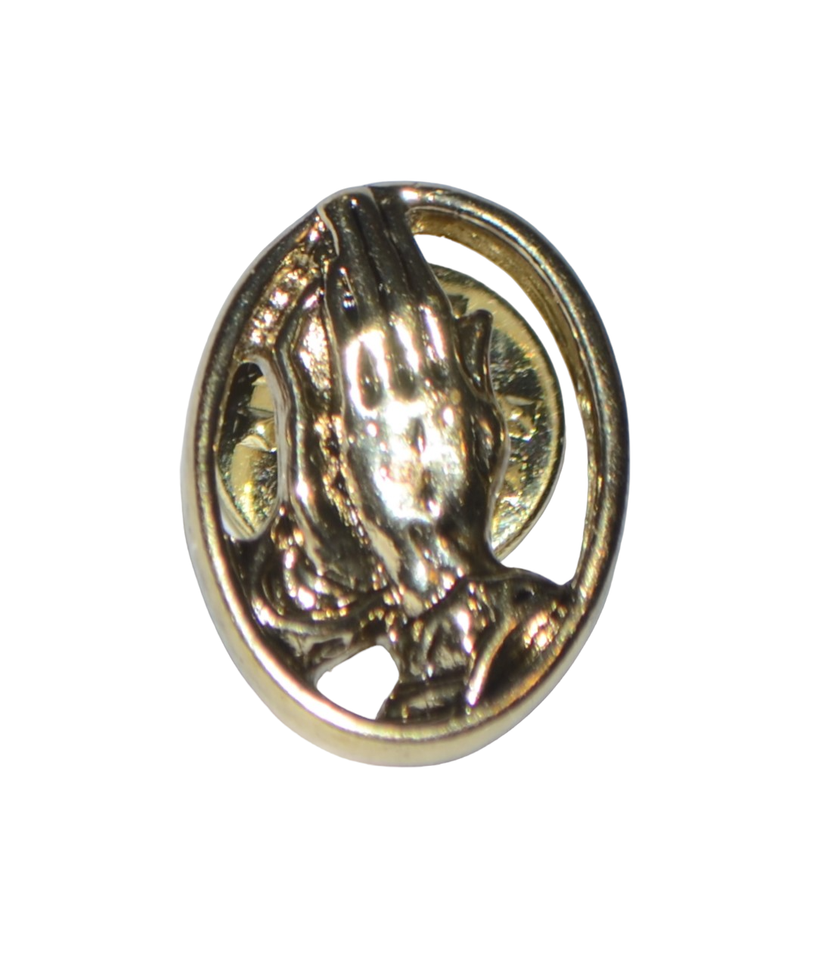 Vintage Lapel Pin Praying Hands Gold Tone | eBay
