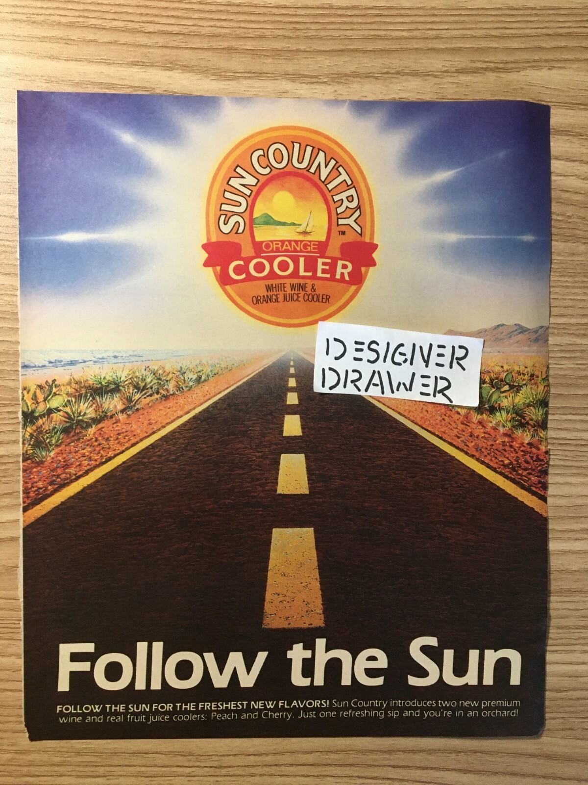 Sun Country Cooler Vintage 1986 Follow The Sun Highway Road Scene | eBay