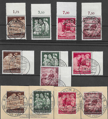 Deutsches Reich Mi. 869 - 872 mit OR, SR und Sonderstempel !!! | eBay