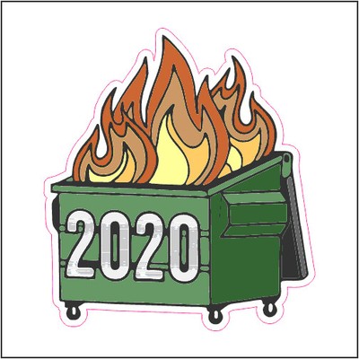 Dumpster Fire 2020 Custom Printed Vinyl Decal / Sticker | eBay