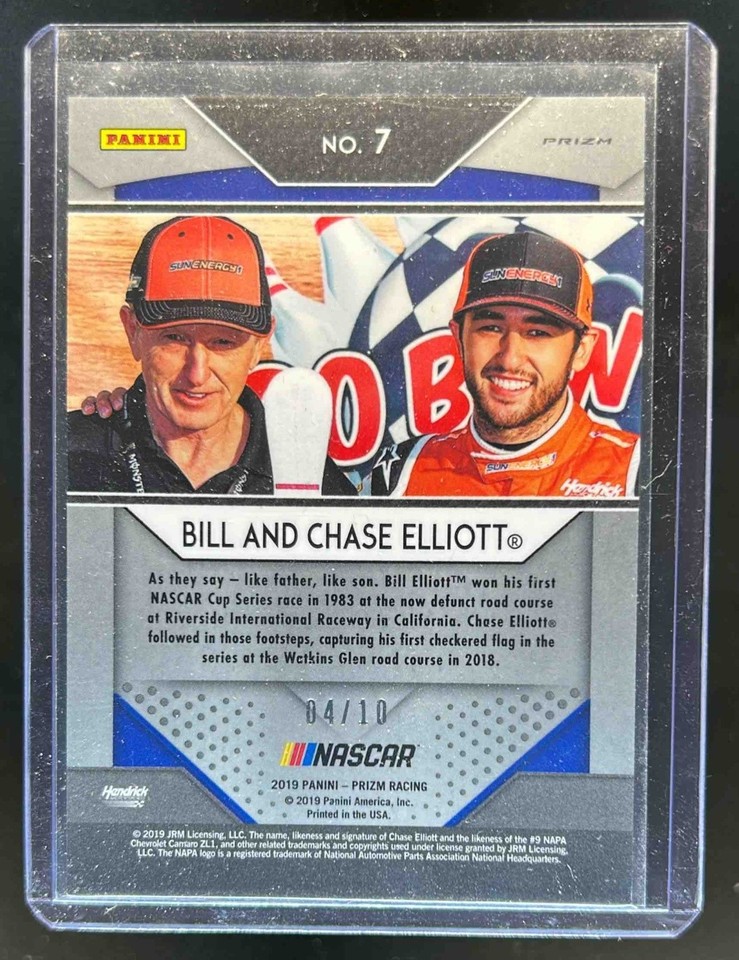 2019 Prizm Bill Elliott Chase Gold #/10 | eBay